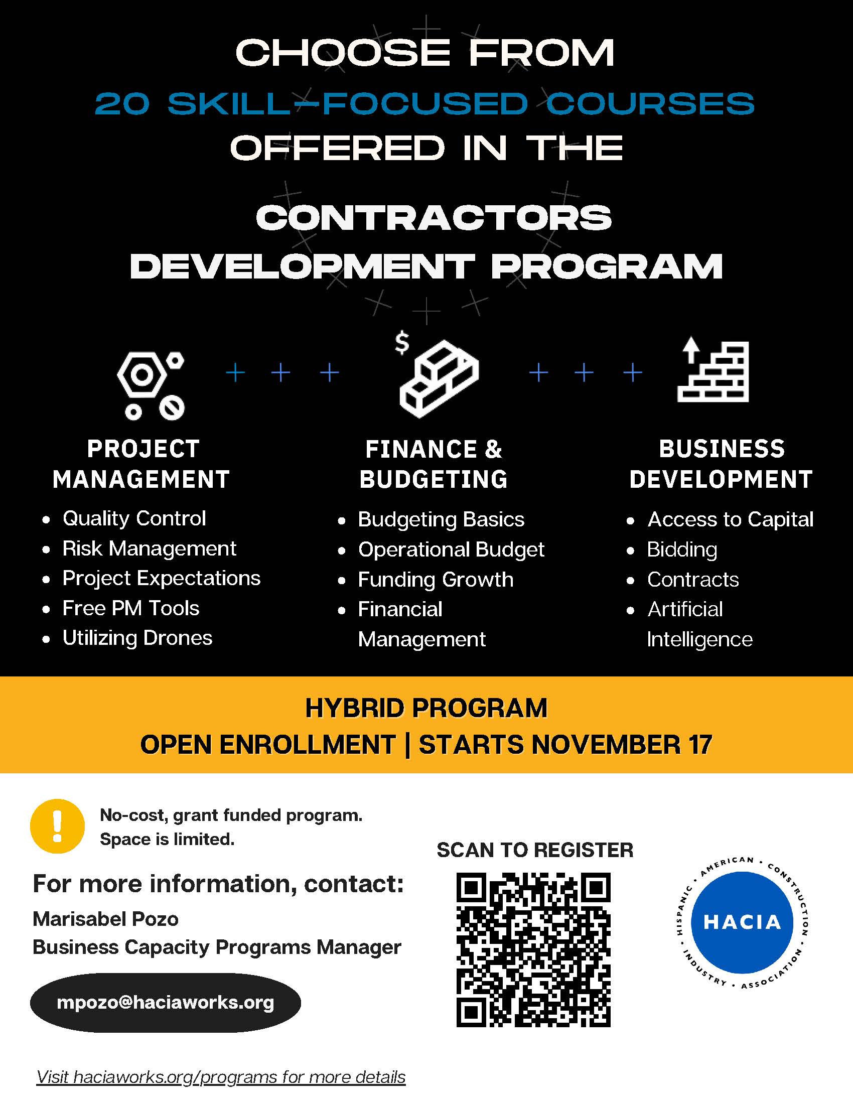 HACIA - CONTRACTORS DEVELOPMENT PROGRAM - FREE - Little Village Chamber ...