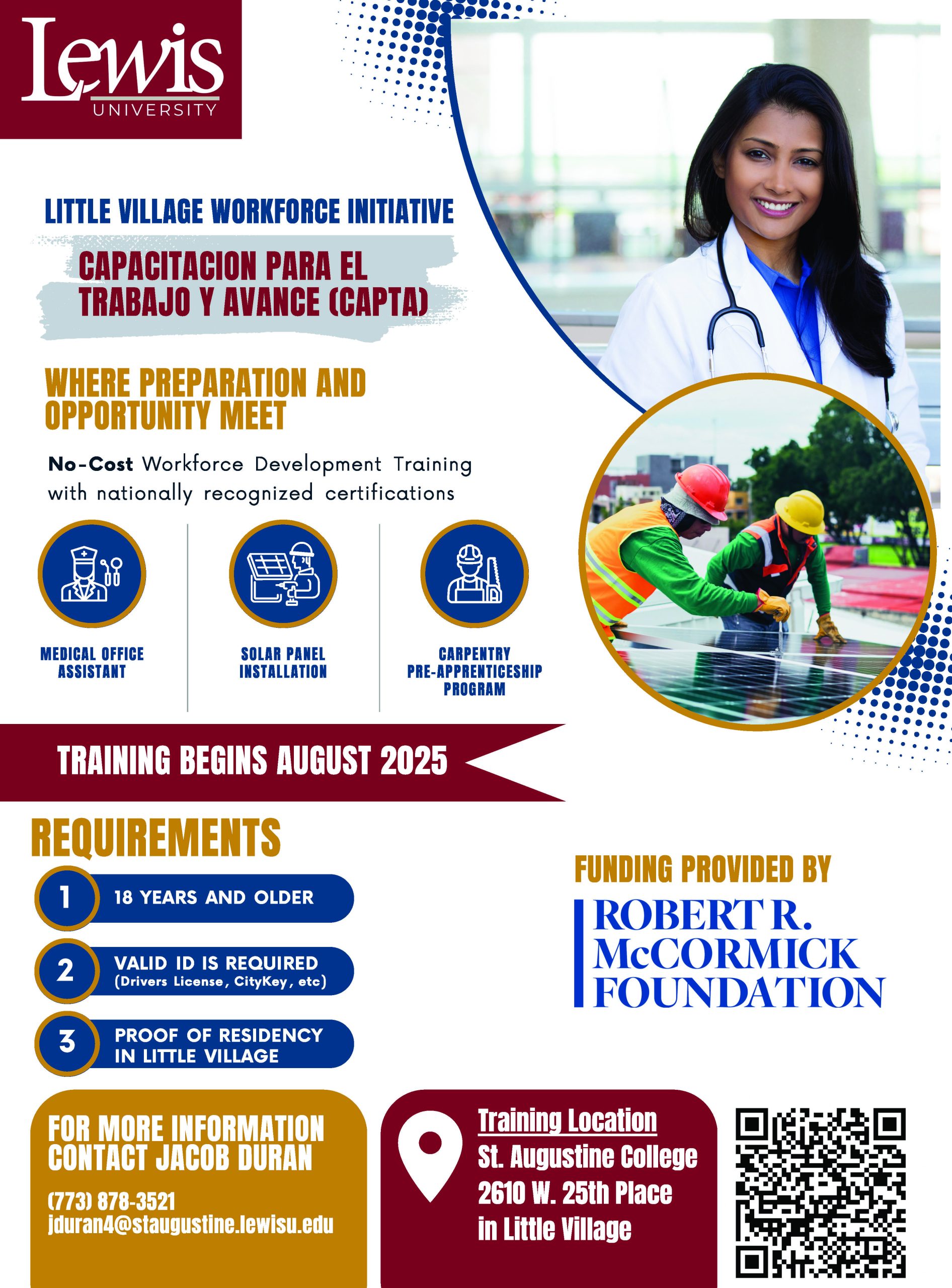 Lewis University - No Cost Workforce Training - Little Village Chamber ...